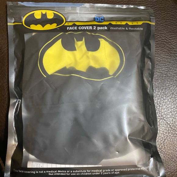 DC Comics | Other | New 2 Pack Face Cover Mask Black And 1 Batman ...